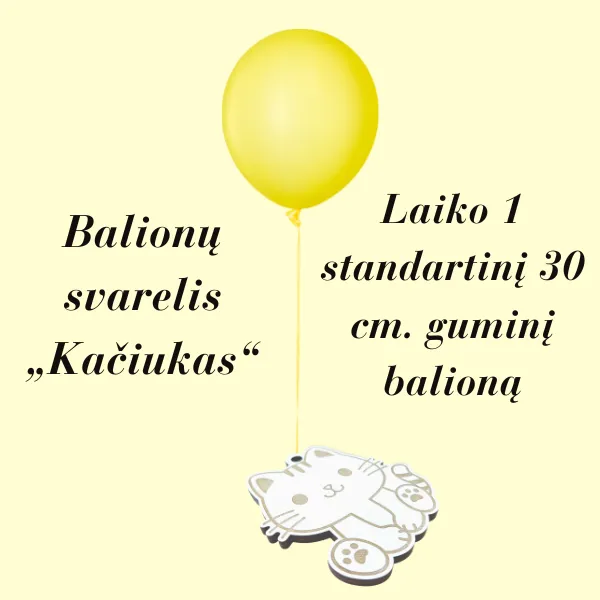 Balionų svarelis „Kačiukas“, 14 g. | svenciusalis.lt