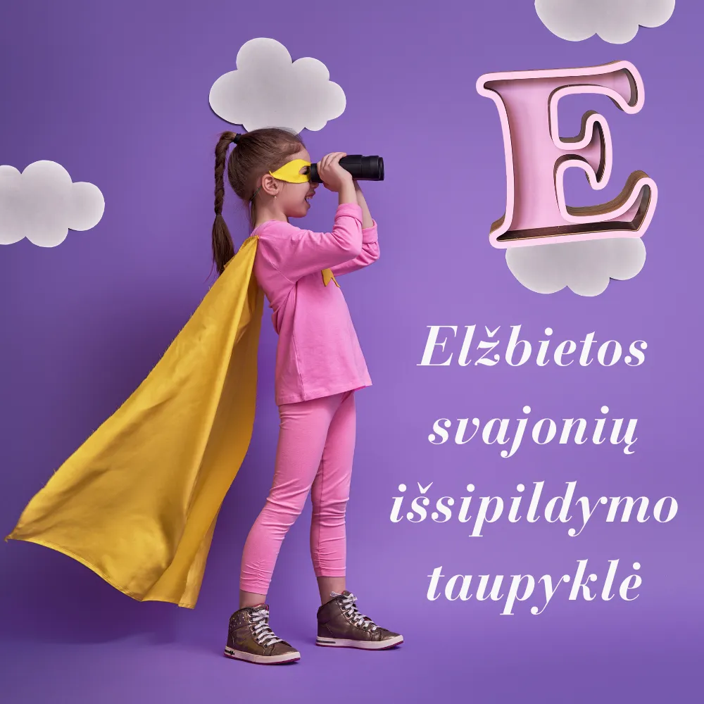 Taupyklė raidė „E“ rausva | svenciusalis.lt